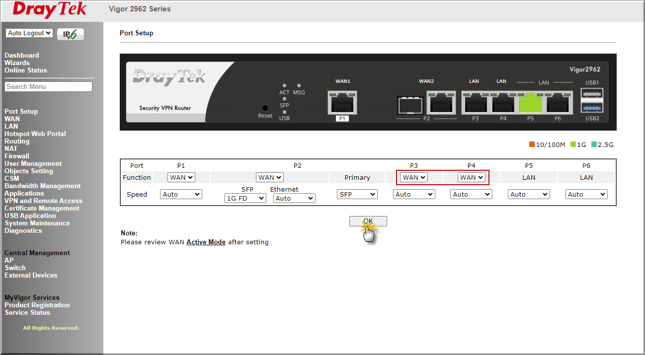 Vigor2962 - Cấu hình Load Balancing 4 đường truyền Internet | Internet IPTV - WAN - LAN - NAT ...